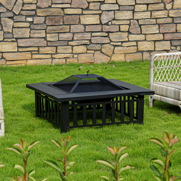 outvue Econook 36 Inch Fire Pit, Square Outdoor Fire Pit Table With ... outvue Econook 36 Inch Fire Pit, Square Outdoor Fire Pit Table With ...